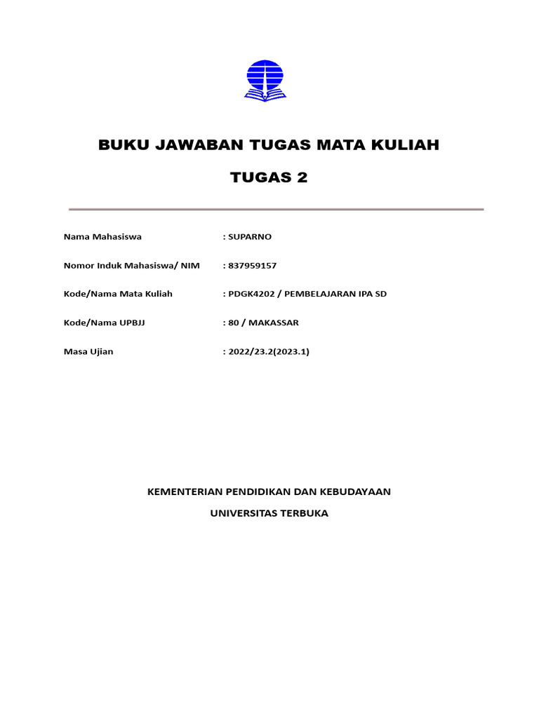 Suparno 837959157 PDGK4202 TMK2 | PDF