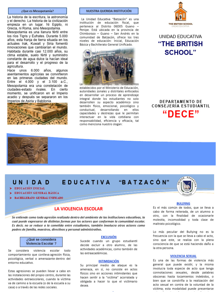 Triptico DECE | PDF | Mesopotamia | Violencia