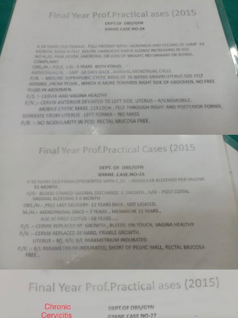 Gynae Card | PDF | Reproductive System | Mammal Reproductive System