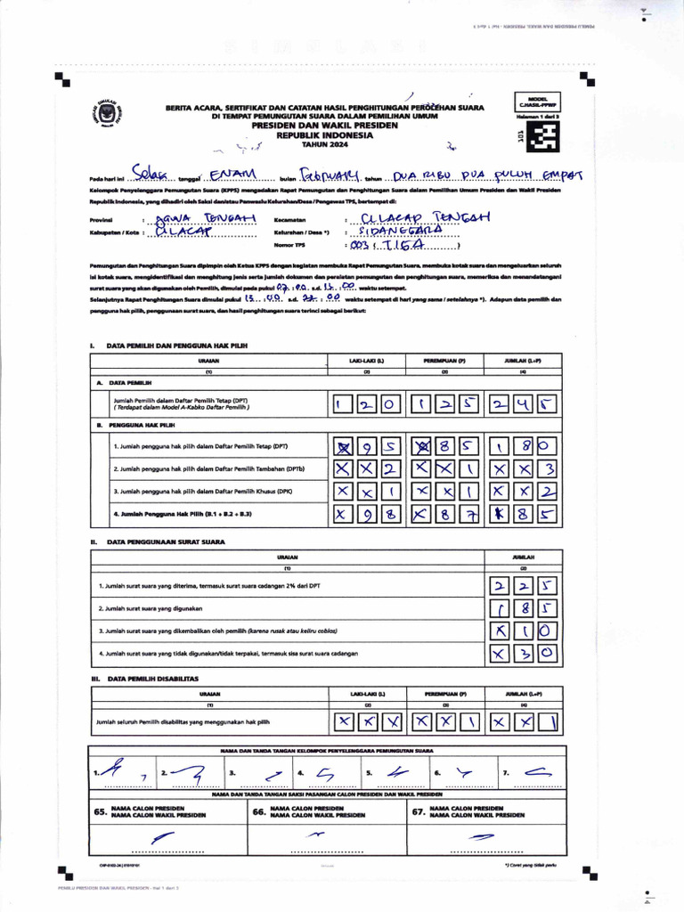 C Hasil DPR Simulasi Nasional - Isi | PDF