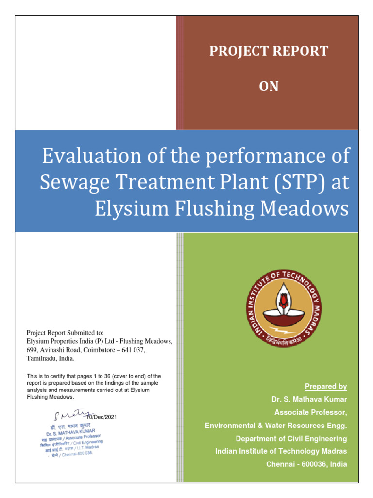 TNPCB Sample Performance Nalysis Report 2 | PDF | Sewage Treatment ...