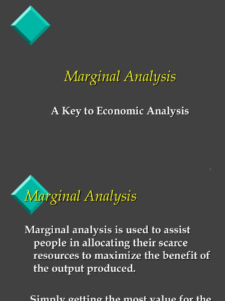 Marginal Analysis | PDF