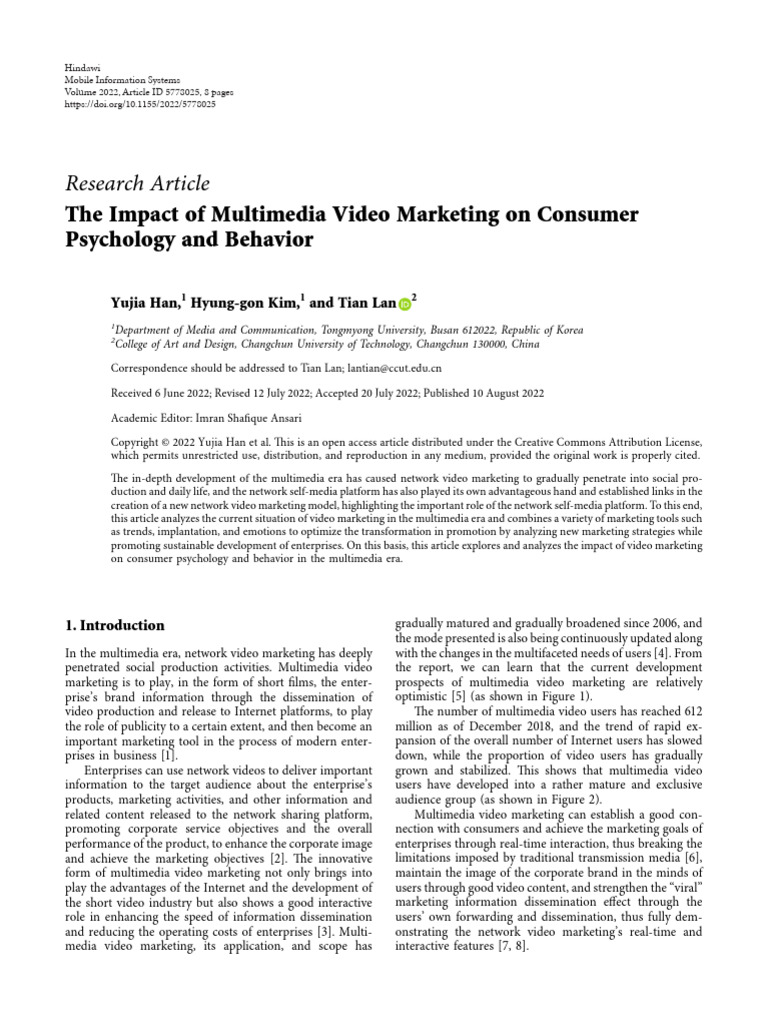 The Impact of Multimedia Video Marketing On Consum | PDF | Marketing ...