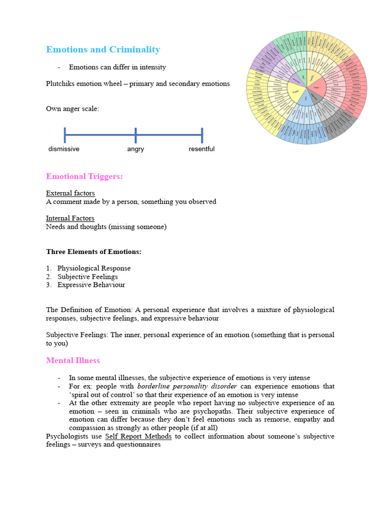 Psychology Notes | PDF | Memory | Anger