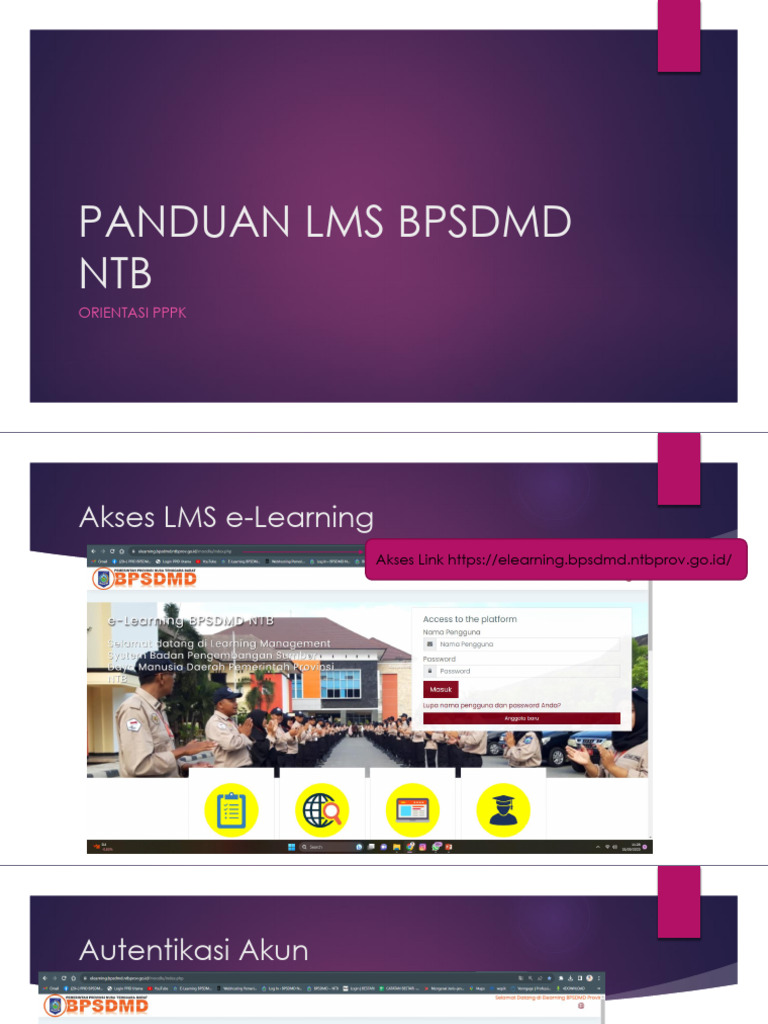 PANDUAN LMS BPSDMD NTB orientASI P3K | PDF