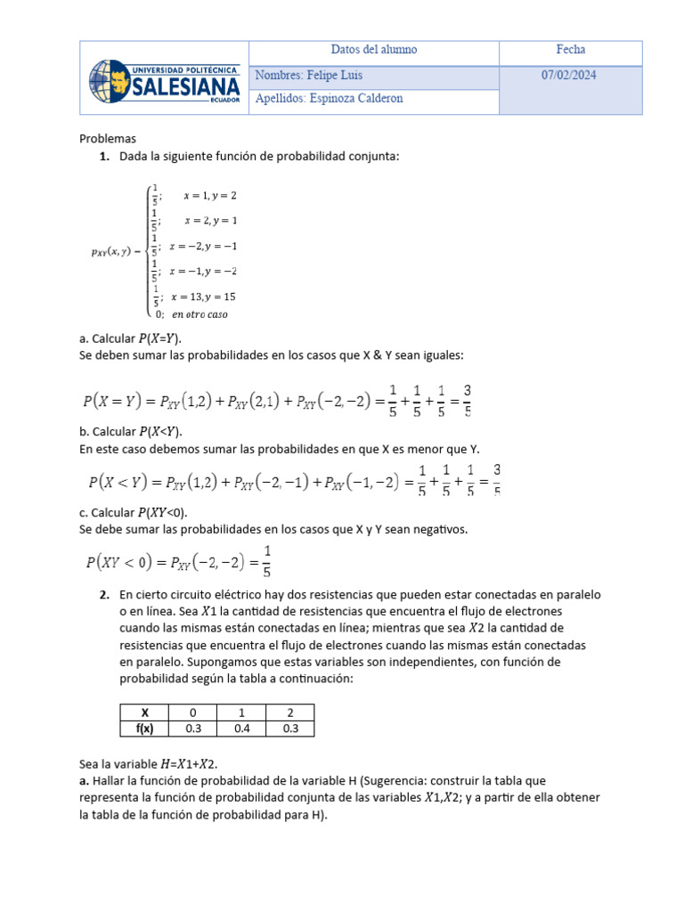 T6 Prob & Est Wilson Analuisa | PDF | Matemáticas | Matemáticas Aplicadas