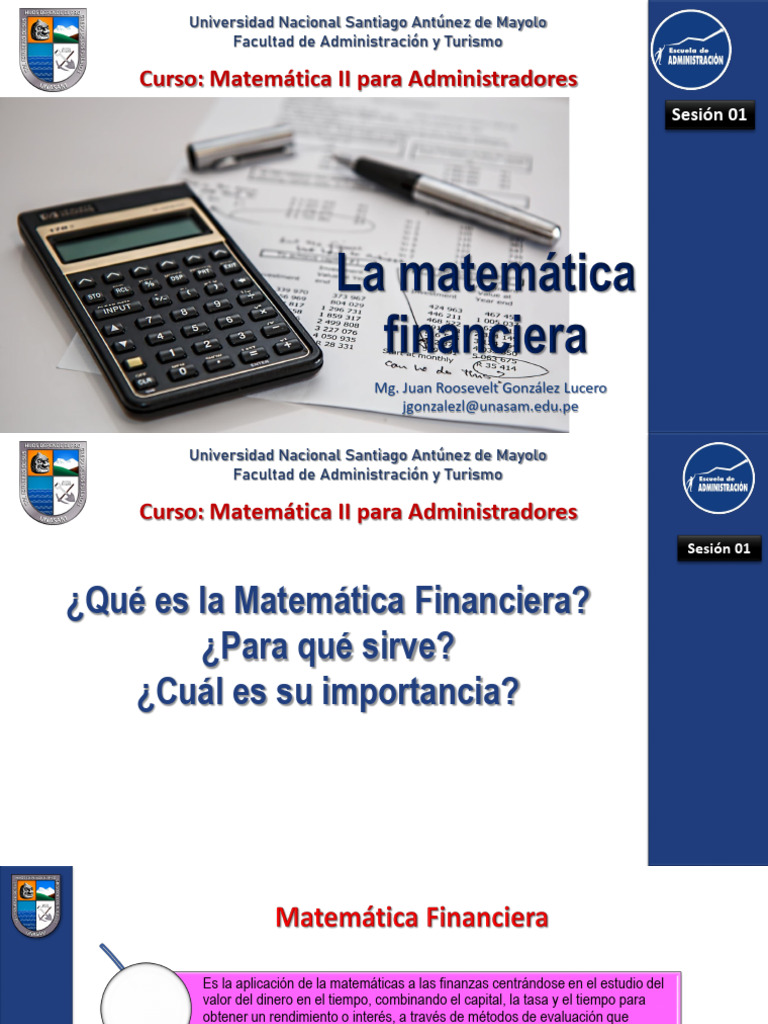 Matemática Financiera y sus Aplicaciones | PDF | Finanzas Matemáticas ...