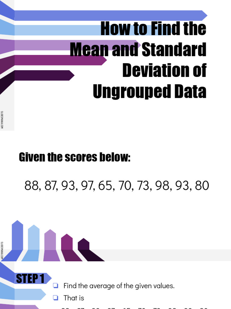 32 How To Find The Mean And Standard Deviation Of Ungrouped Data Download Free Pdf Standard 