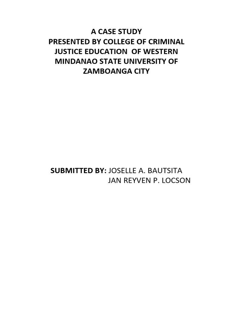 A Case Study | Download Free PDF | Crimes | Crime & Violence