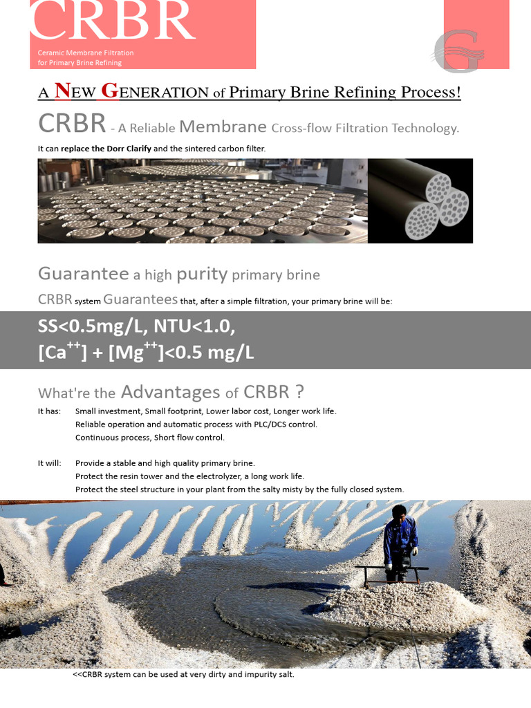 CRBR New Process in Brine Refining 1 | PDF | Membrane | Membrane Technology