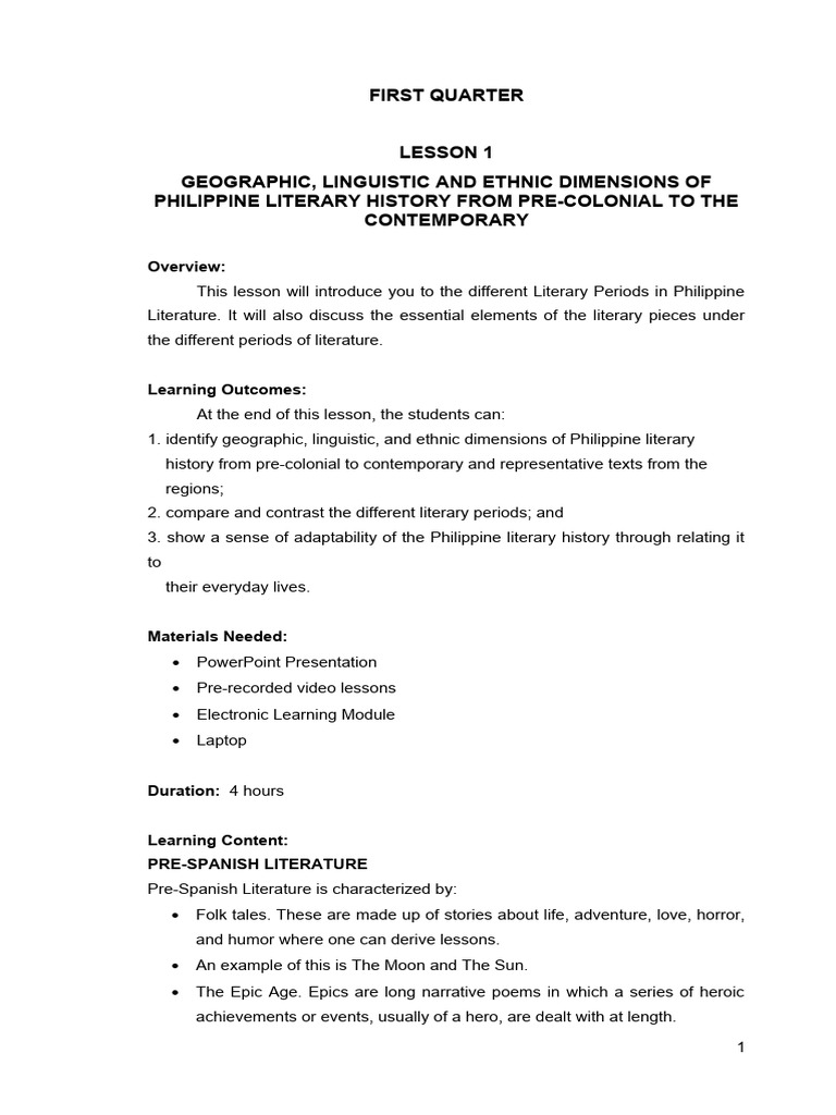 21st CENTURY LIT MODULE | PDF | Philippines | Luzon 21st CENTURY LIT MODULE | PDF | Philippines | Luzon