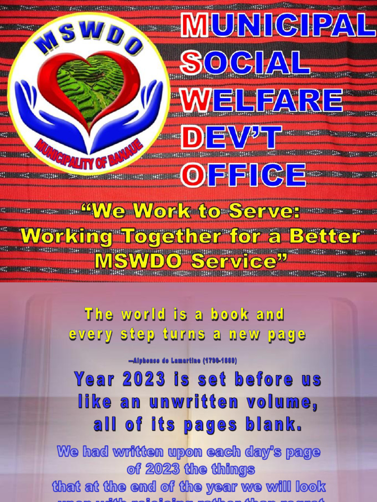 2023 Mswdo Highlights of Accomp | PDF | Child Care | Child Protection