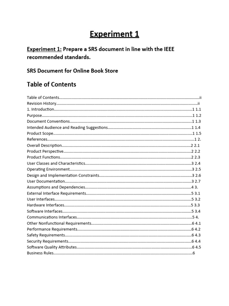 Experiment 1 | PDF | Software | Systems Engineering