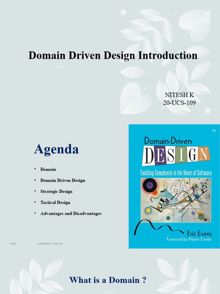 Domain Driven Design Introduction | PDF | Object (Computer Science) | Computing