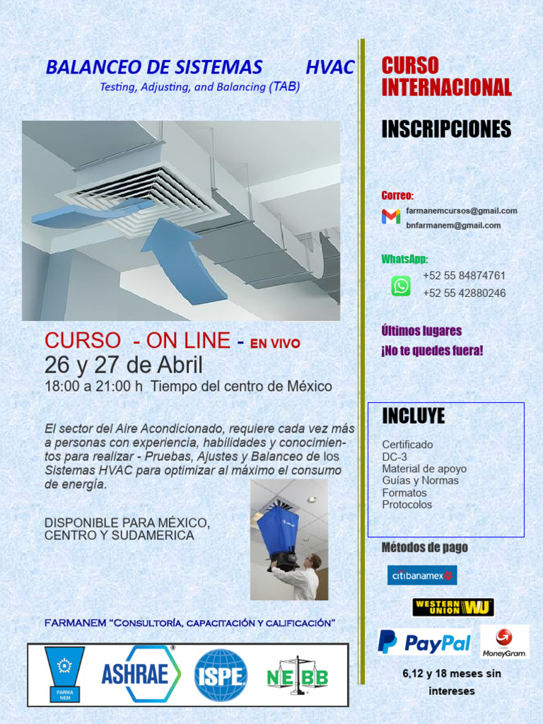 BALANCE HVAC 26 27 Abril | PDF