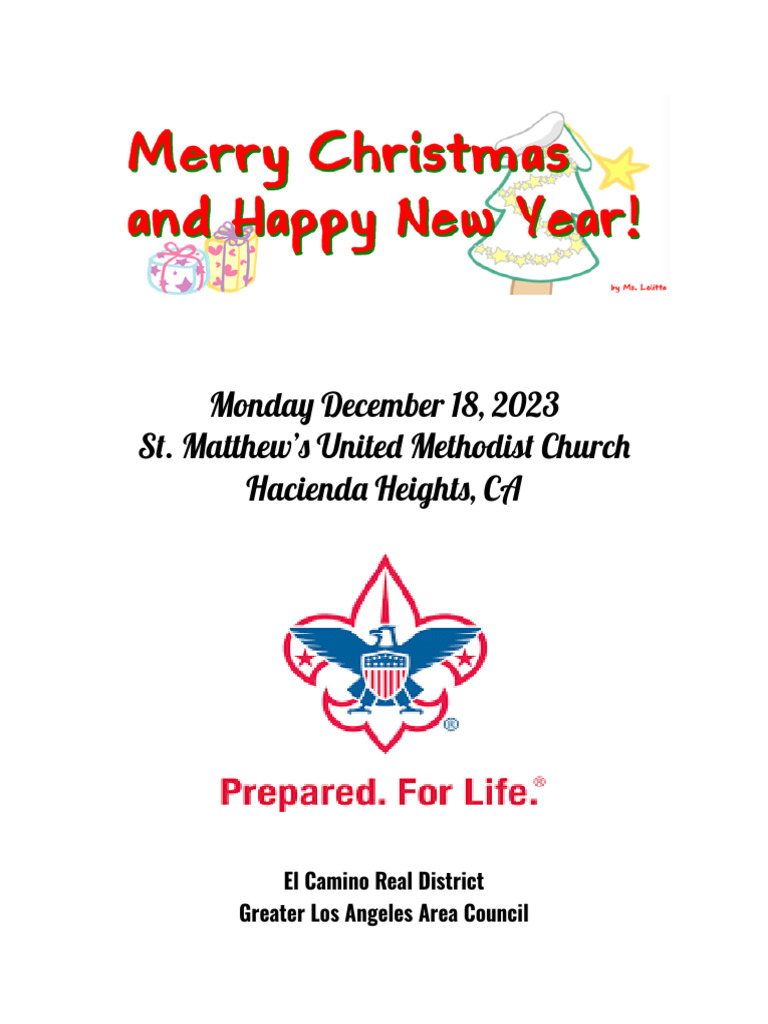 Monda December 18, 2023 S - Matthew' Unite Methodis Churc Haciend ...