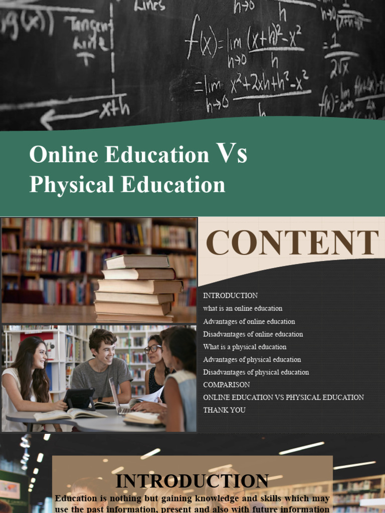 Online Education Vs Physical Education | PDF | Distance Education ...