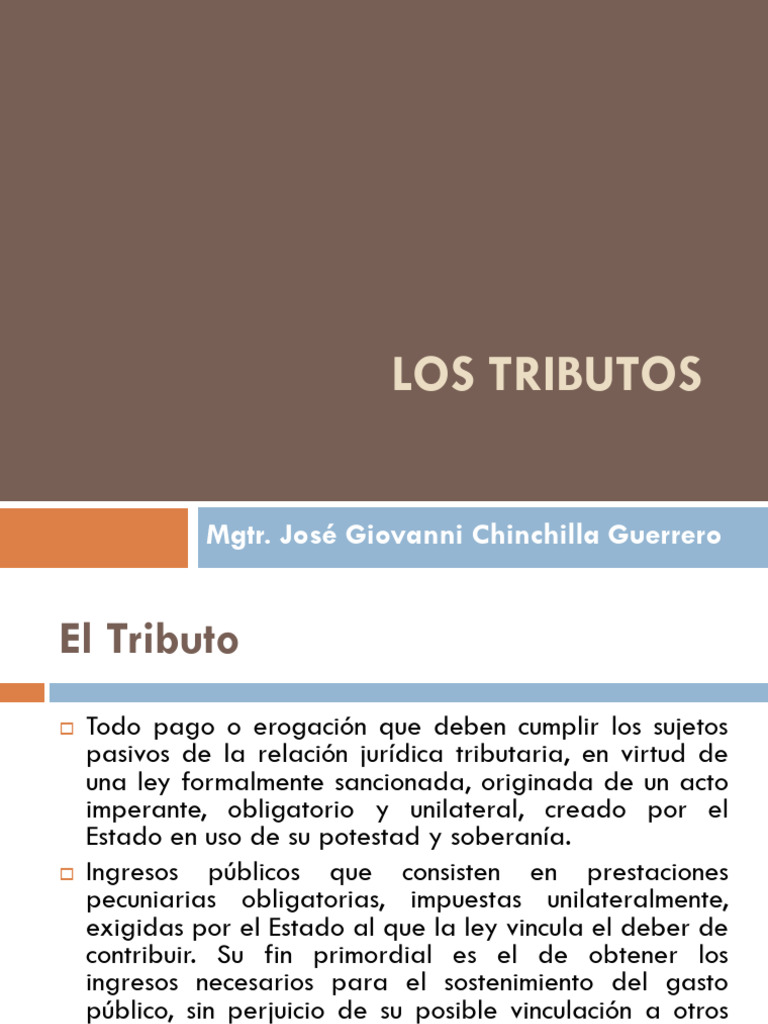 4 Los Tributos | PDF | Impuestos | Arancel