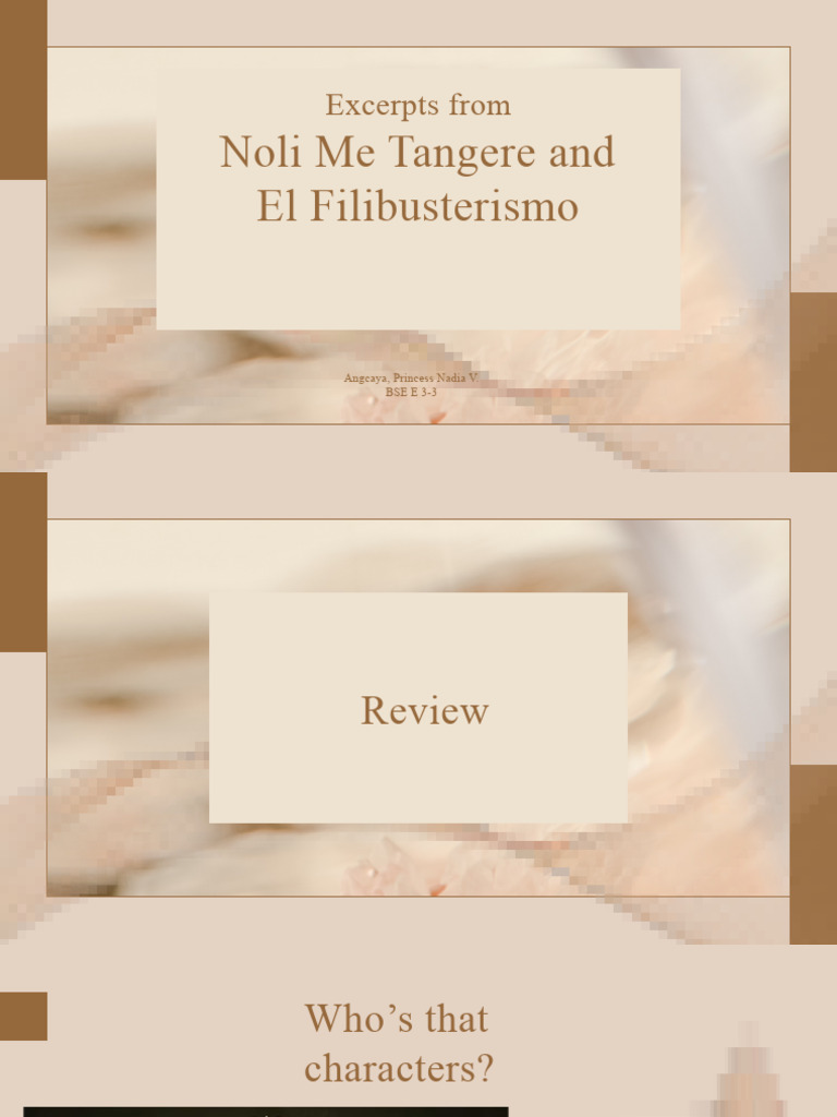 Excerpts From Noli Me Tangere and El Fili | PDF | Philippines | Spanish Language Literature