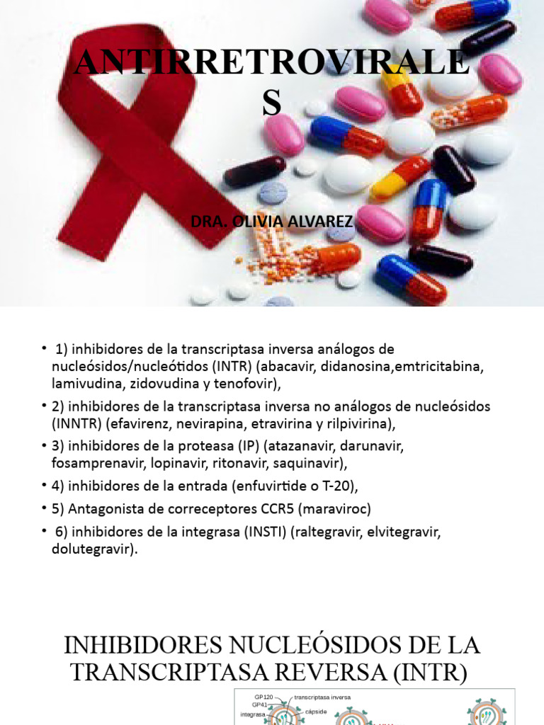 Antirretrovirales | PDF | La transcriptasa inversa | Inhibidor de la enzima