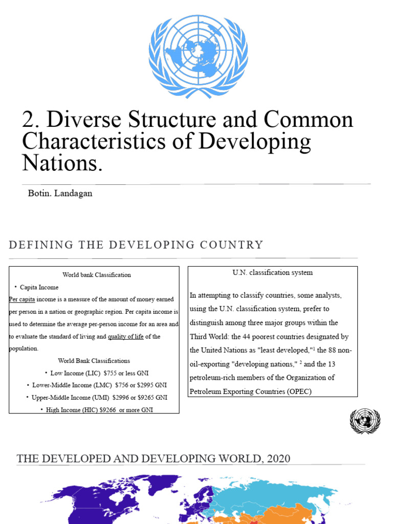 Diverse Structure and Common Characteristics of Developing Nations ...