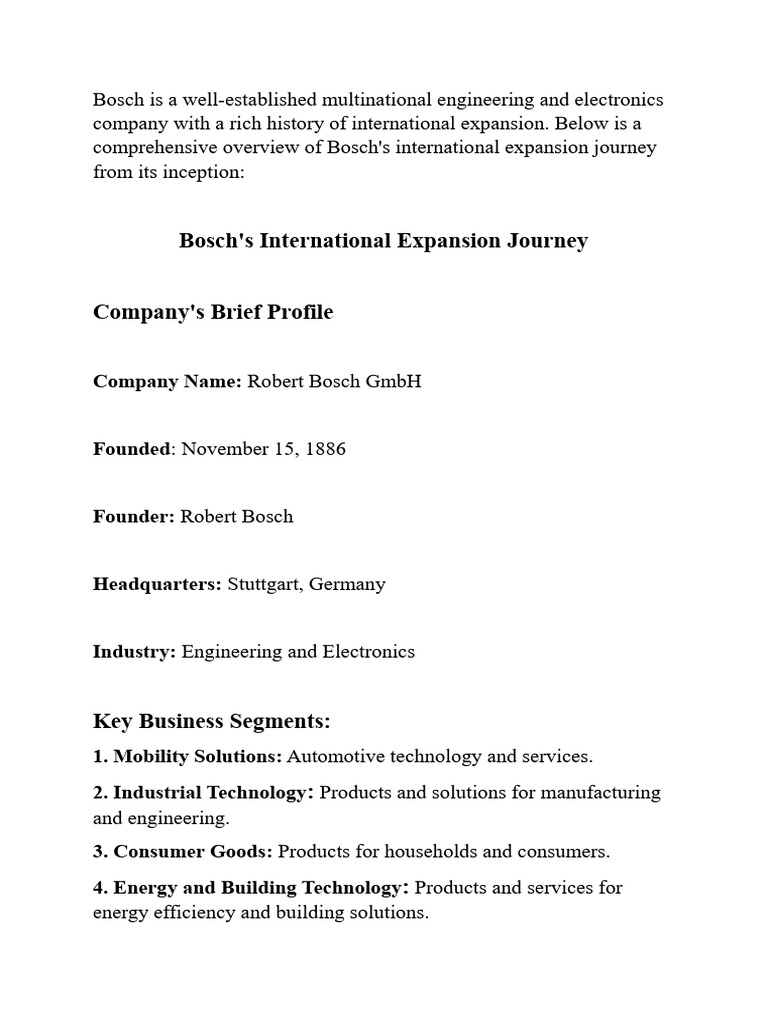 Avinash Bosch Report | PDF | Mergers And Acquisitions | Innovation