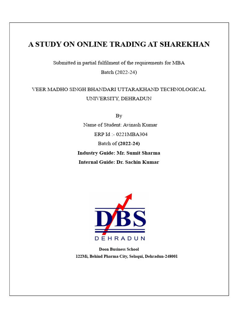 Avinash Sip Report | PDF | Derivative (Finance) | Stocks