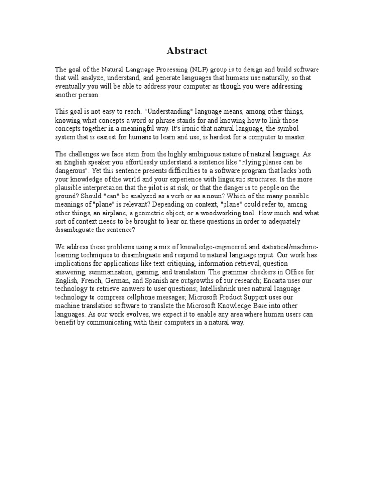 Natural Language Processing | PDF | Information Retrieval | Speech ...