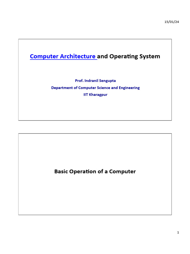 02 BasicComputerOperation | PDF | Central Processing Unit | Input/Output