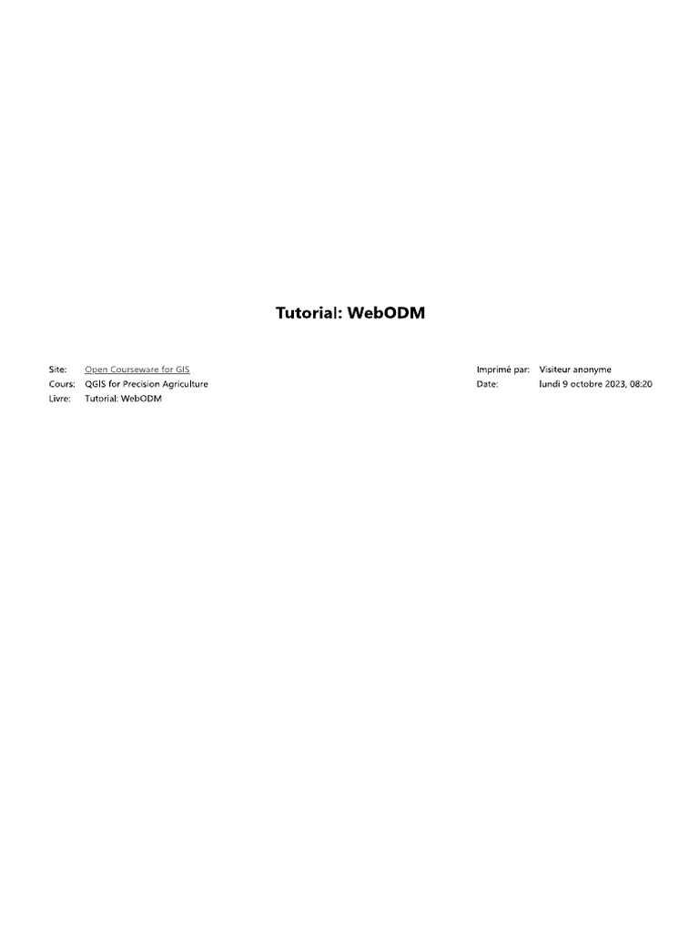 Tutoriel Webodm Pdf
