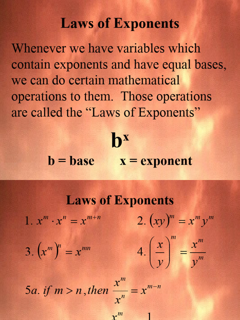 Laws of Exponents | PDF | Mathematics | Abstract Algebra