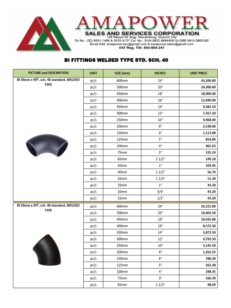 2021 - Bi Fittings Welded NP | PDF | Mechanical Engineering | Plumbing