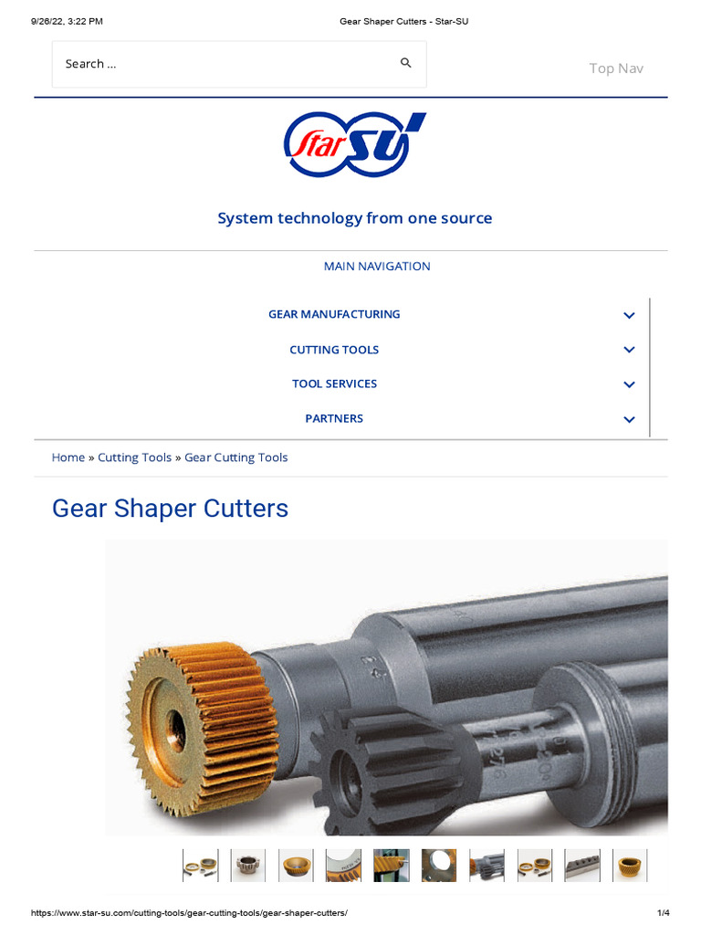 Gear Shaper Cutters - Star-SU | PDF | Gear | Manufactured Goods
