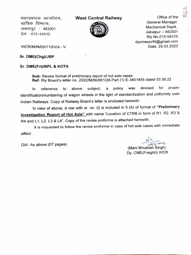 Hot Axle Revised 5 Formate | PDF | Rail Transport