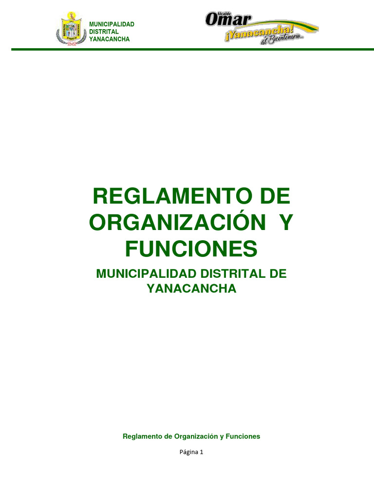 Rof-yanacancha Final 2019 | PDF | Gobierno local | Alcalde