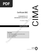 CIMA BA1 Practice PDF | PDF