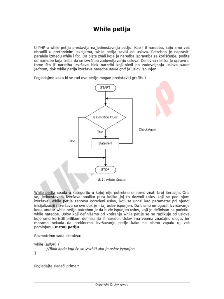 While Petlja | PDF
