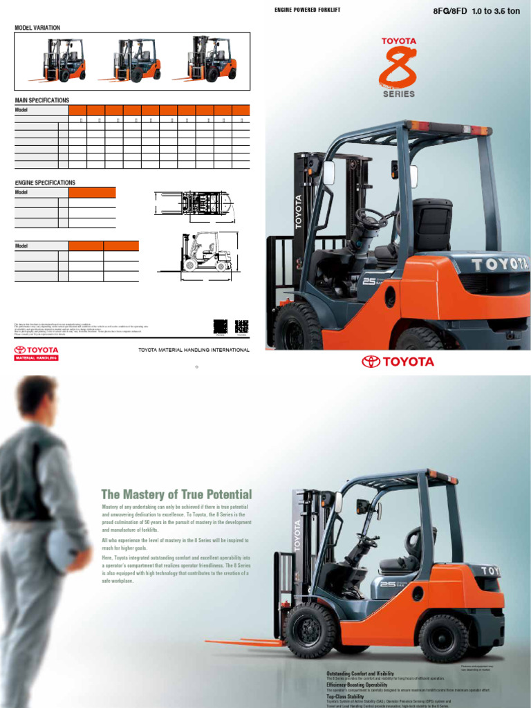 Catalog_8FD-8FG Toyota Engine Forklift | PDF | Forklift | Mechanical ...