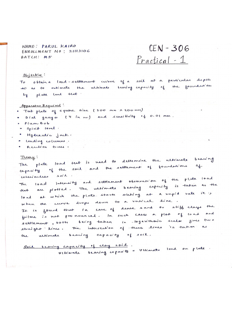 Plate Load Test | PDF