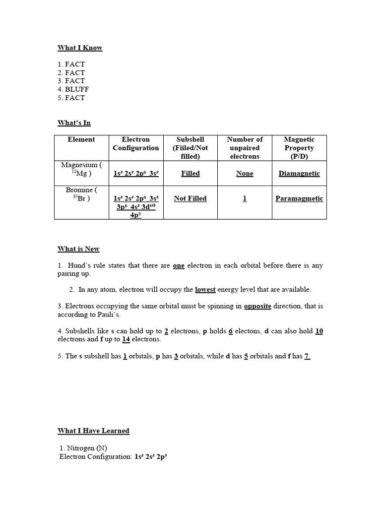 Gen Chem 2 WJC | PDF | Electron Configuration | Atomic Orbital