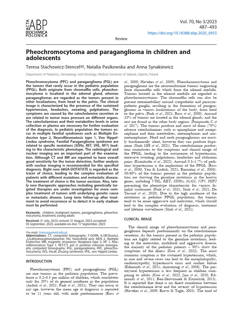 6955-Article Text-32521-2-10-20230919 | PDF | Medicine | Neoplasms
