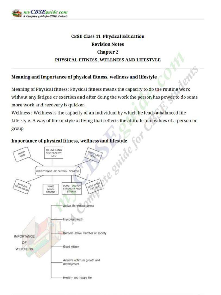 Xi Classphysical Fitness, Health and Wellness | PDF