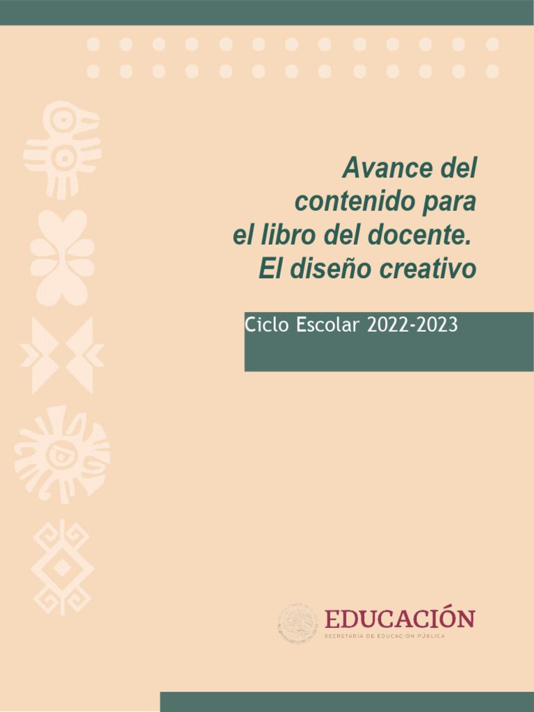El Diseño Creativo. Avance Del Contenido Del Libro Del Docente. Primer ...