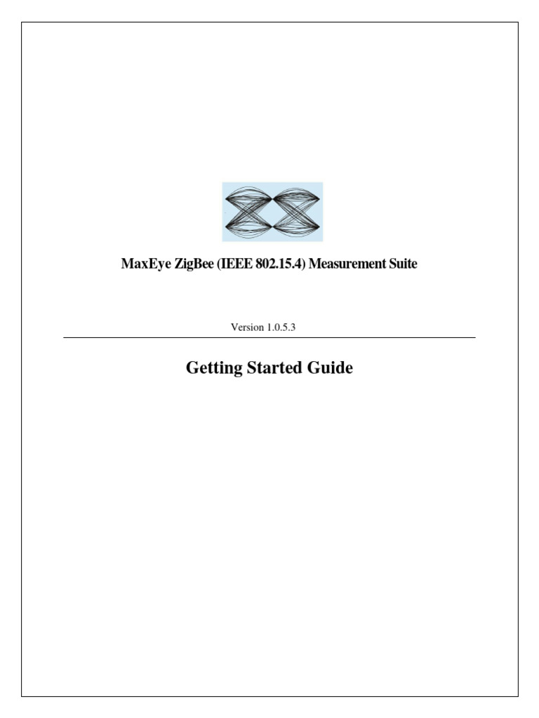 MaxEye ZigBee Measurement Getting Started Guide | PDF | Modulation | Bandwidth (Signal Processing)