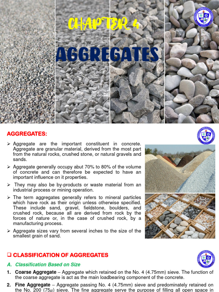 Chapter 4 Aggregates | PDF | Construction Aggregate | Concrete