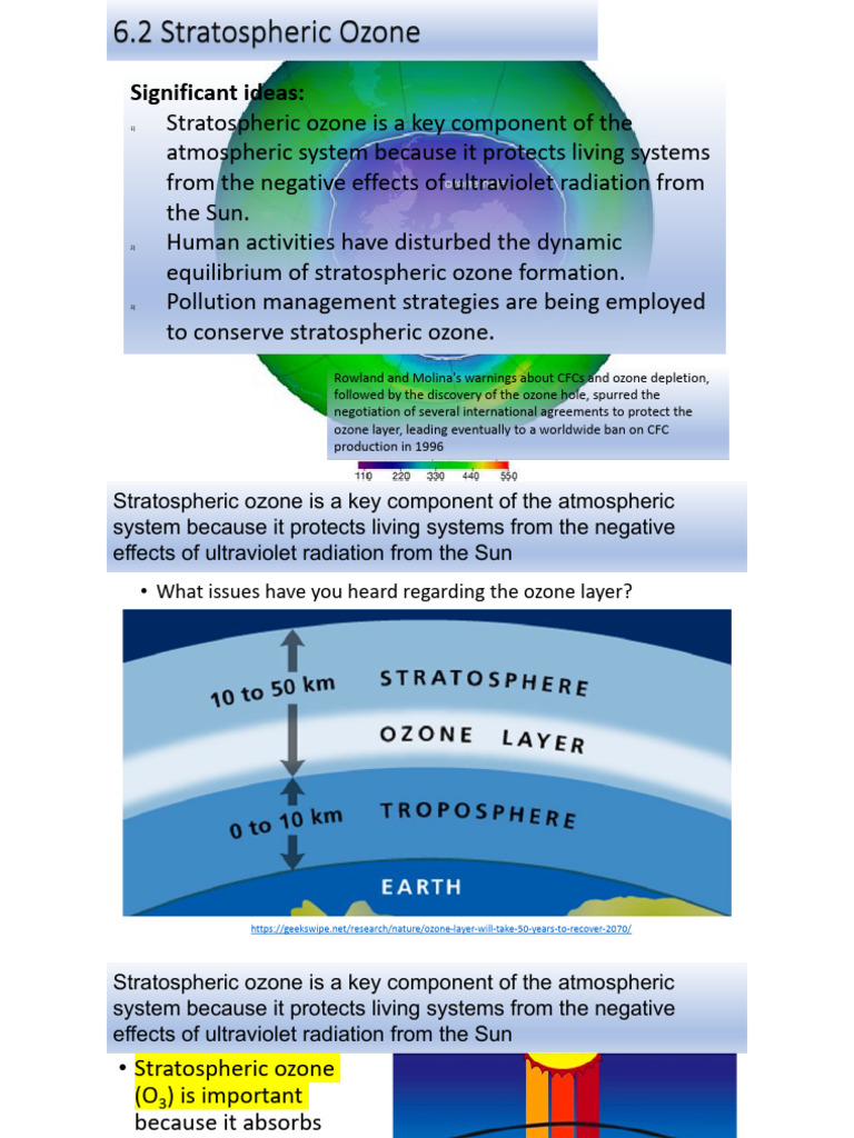 Topic 6.2 Stratospheric Ozone | PDF | Ozone Depletion | Chlorofluorocarbon