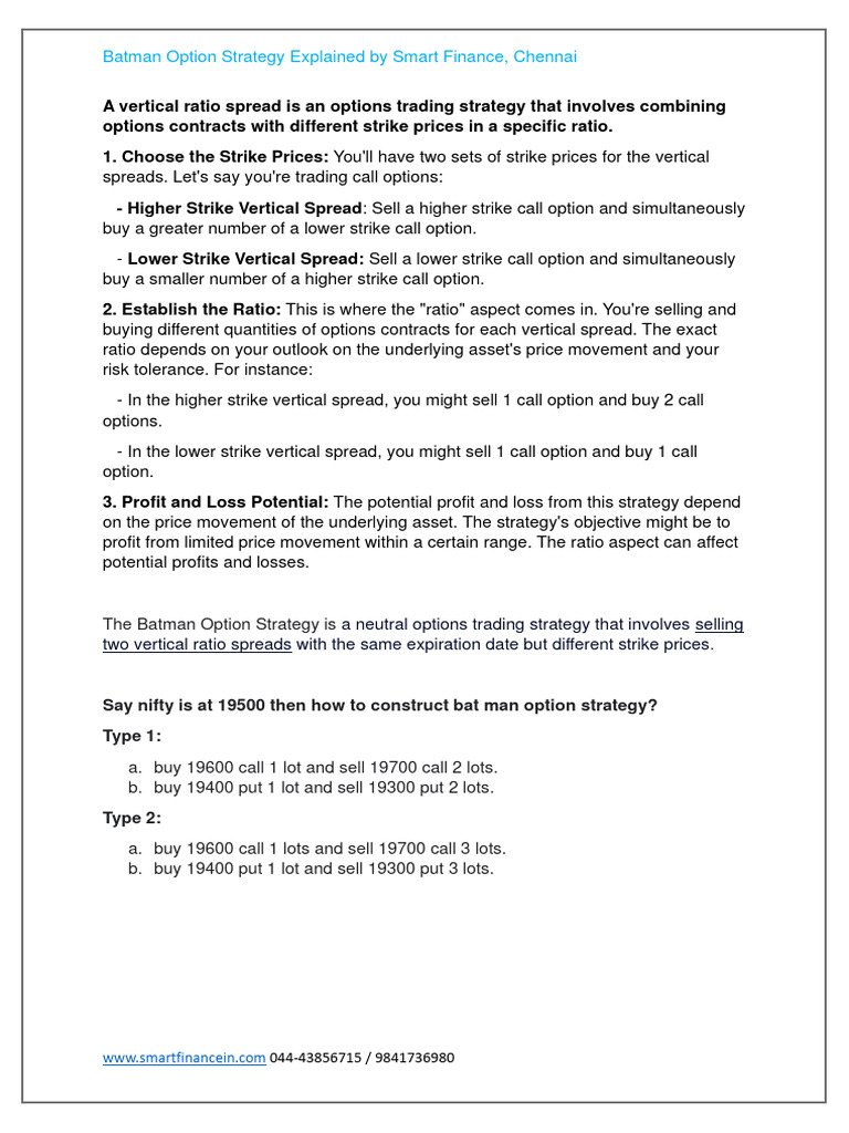 Batman Options Trading Strategy Guide | PDF | Option (Finance) | Business