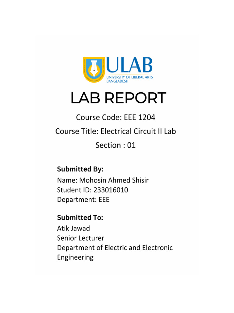 RLC Circuit Parameters & Verification | PDF | Electrical Network | Capacitor