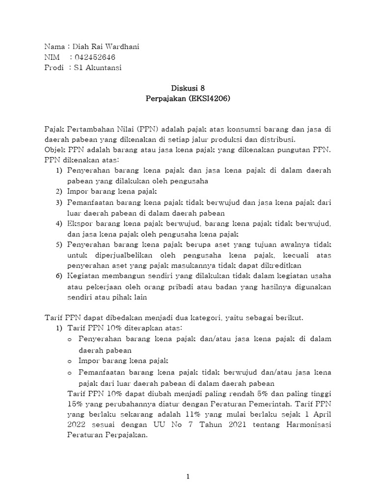 Diskusi 8-Perpajakan | PDF