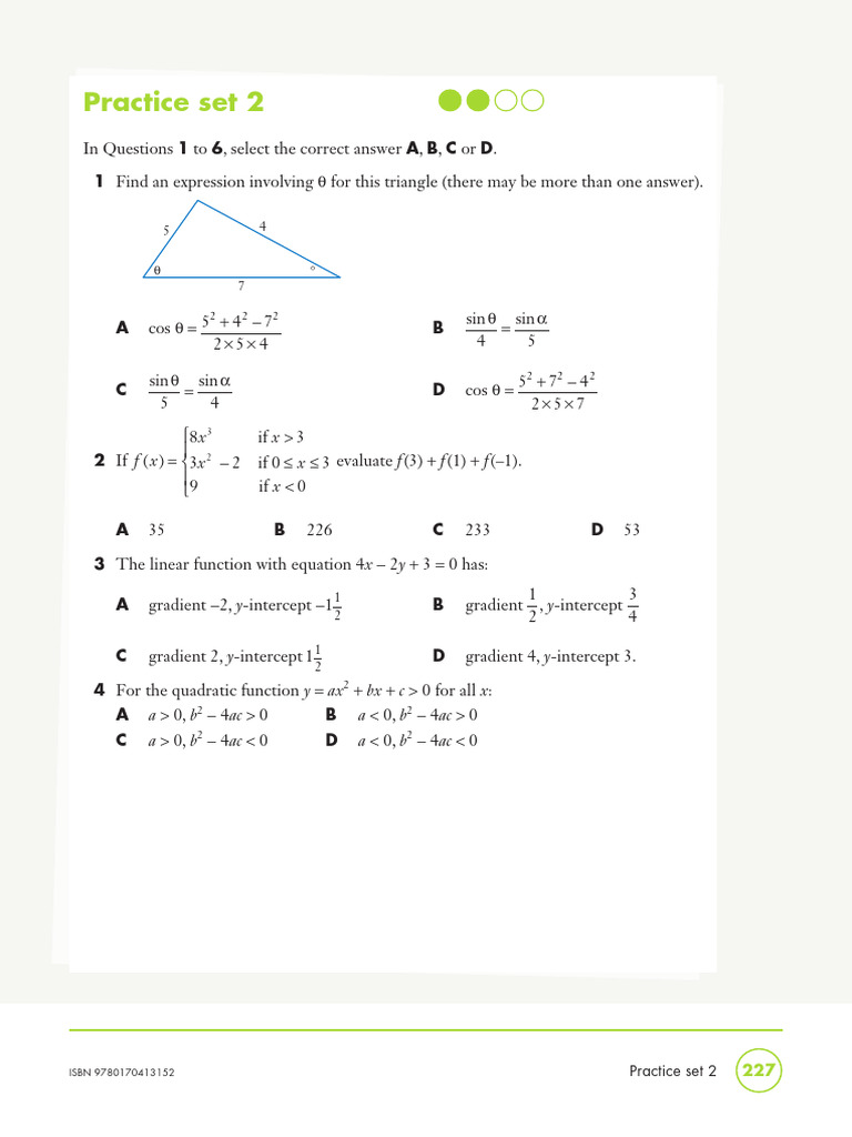 Practice Set 2 | PDF | Angle | Area